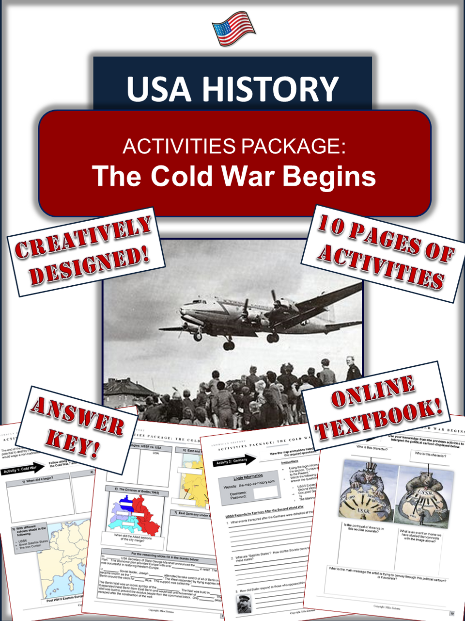 Cold War and America Bundle! 56 Pages/Slides of Engaging, Diverse ...
