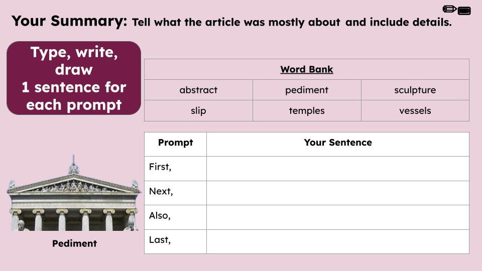 Ancient Greece Art Informational Text Reading Passage and Activities