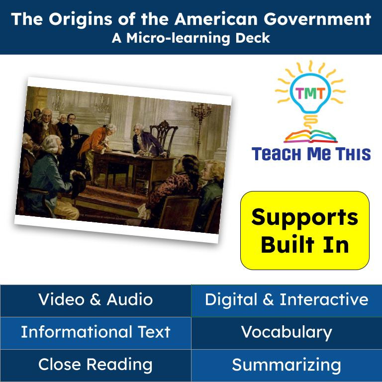 American Revolution Government Informational Text Reading Passage and ...