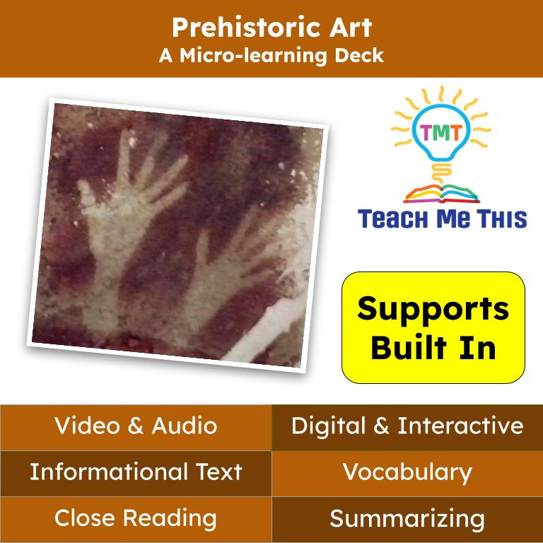 Prehistoric Art Informational Text Reading Passage and Activities