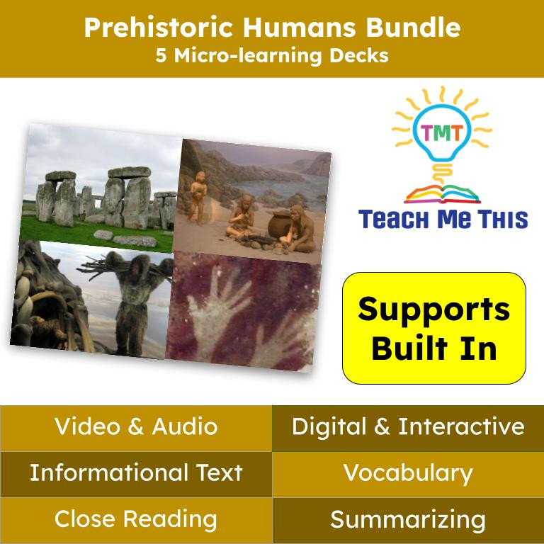 Prehistoric Humans Informational Text Reading Passage and Activities BUNDLE