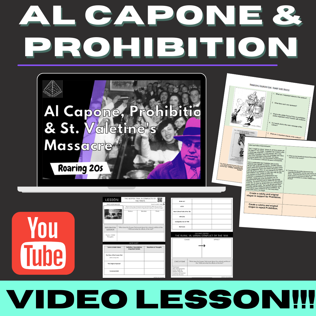 Al Capone, Prohibition, & St. Valentine's Massacre | VIDEO & ACTIVITY