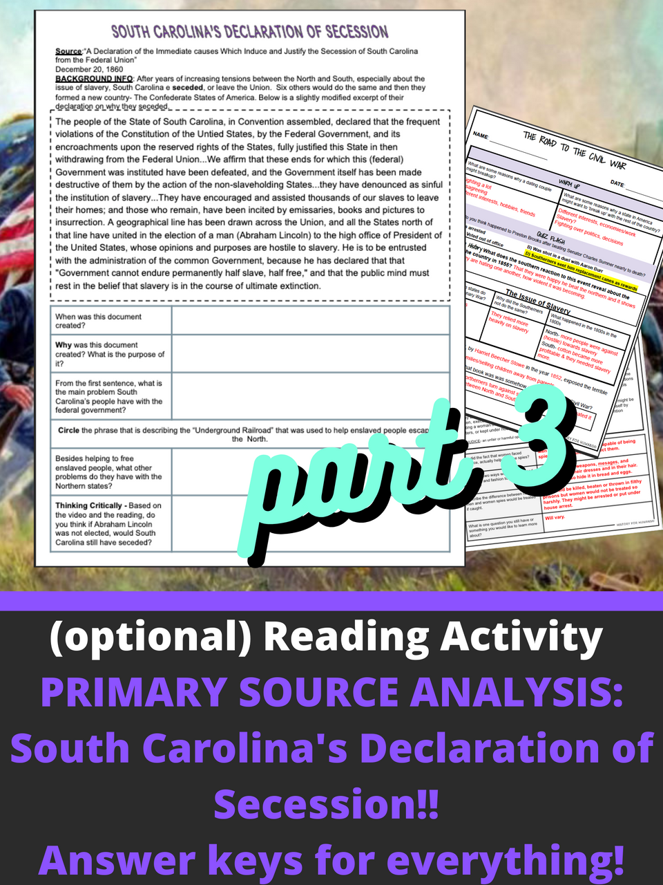 The Causes of the Civil War | VIDEO LESSON & ACTIVITY! - Amped Up Learning