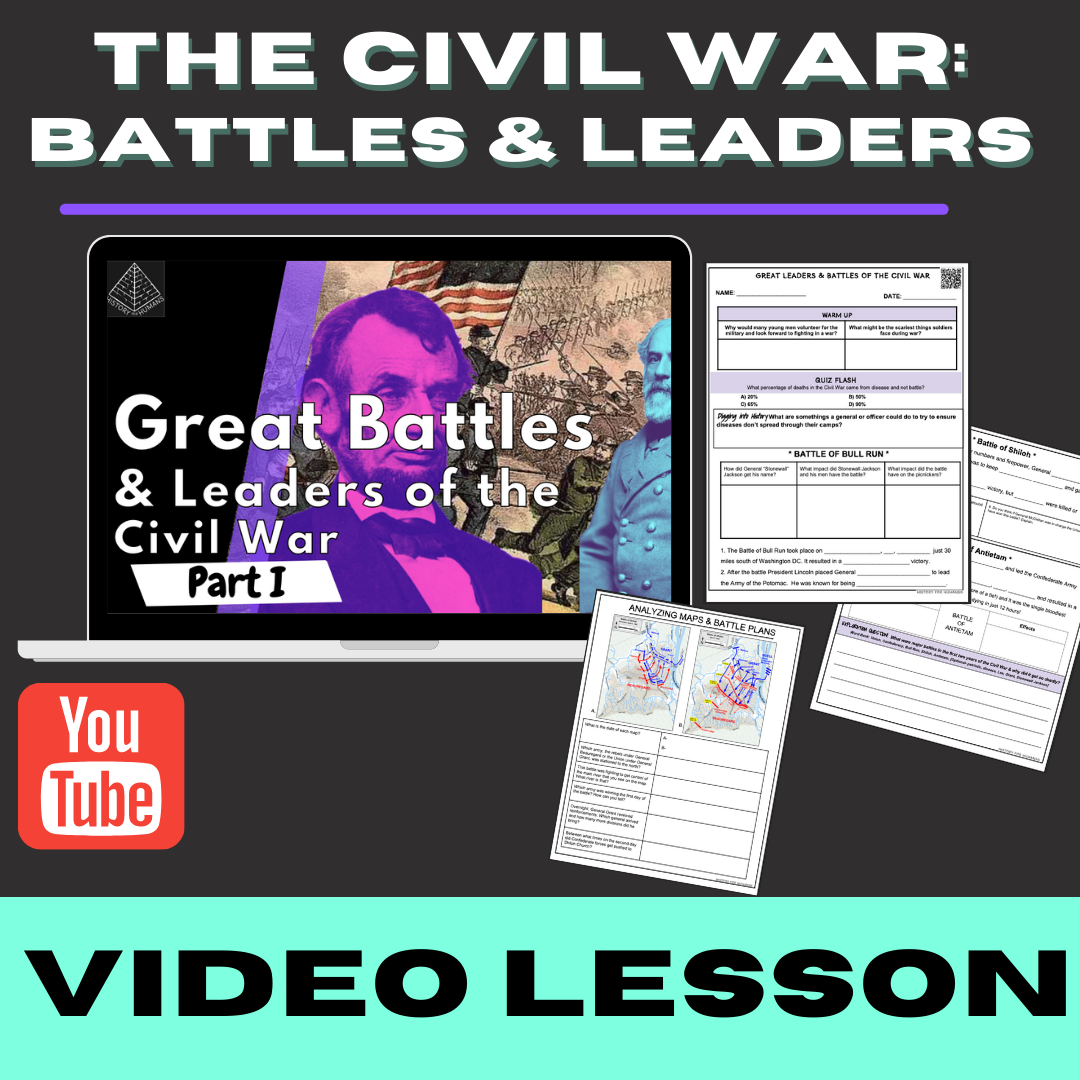 The Civil War Full Bundle | VIDEO Lessons & Activities! - Amped Up Learning