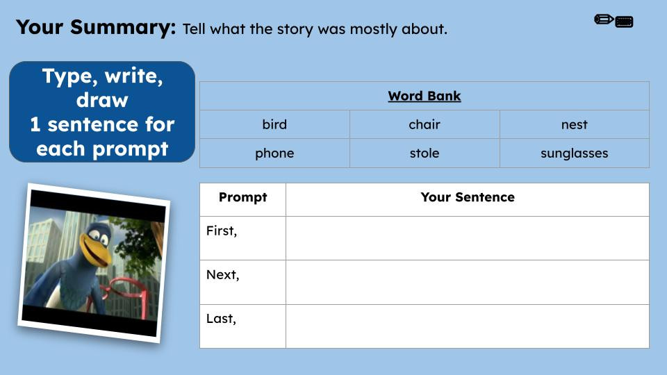 Writing Prompt and Activities: Joy and Heron Animated Short Film