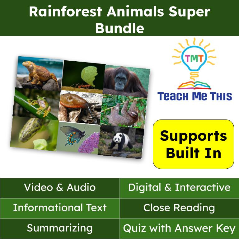 Peacock Informational Text Reading Passage and Activities