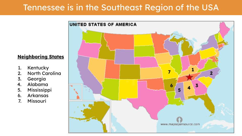 Tennessee (50 States and Capitals) Informational Text and Activities