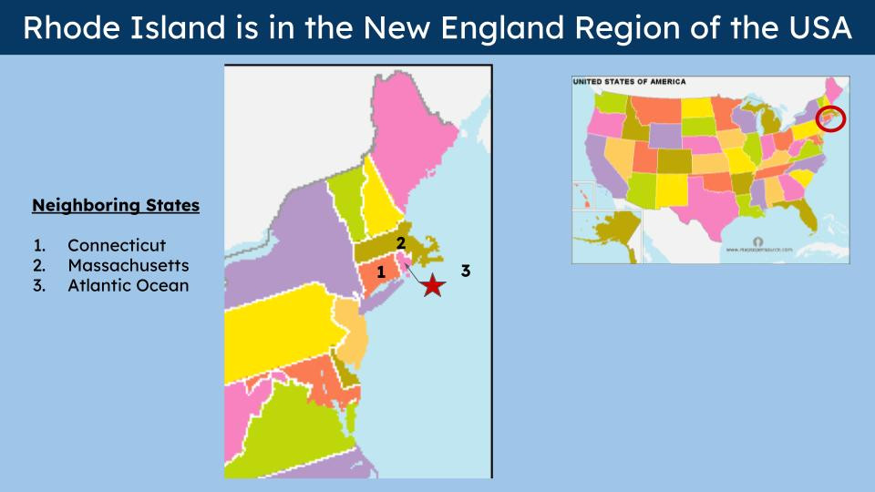 Rhode Island (50 States and Capitals) Informational Text and Activities