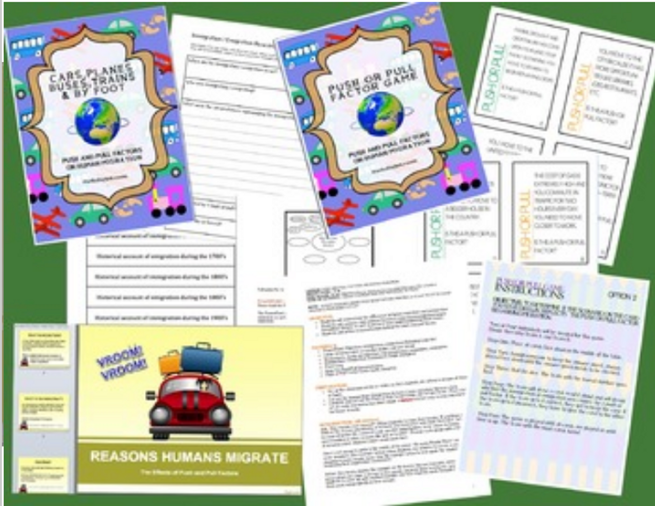 Geography: Push and Pull Factors on Human Migration (Includes lesson ...