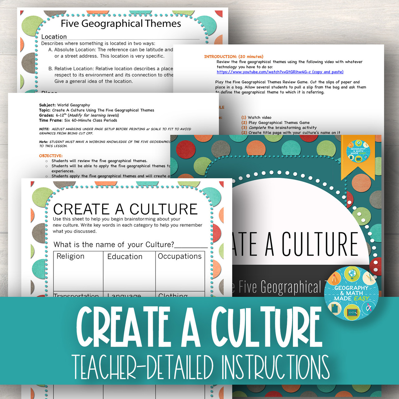 Geography: Creating a Culture Using Five Geographical Themes