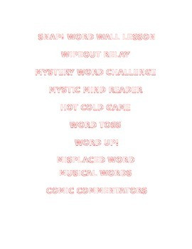 10 Word Wall Middle School Activities & Games For Geography and All ...