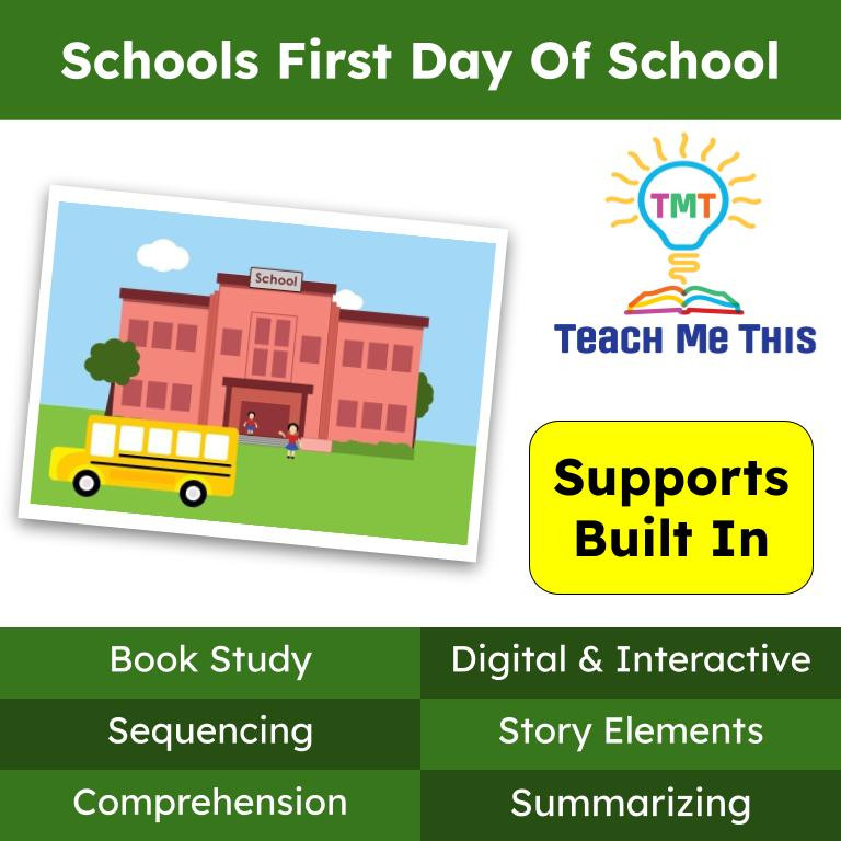 Schools First Day At School Read Aloud Activities