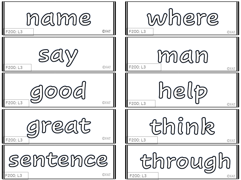 Fill in Sentences Fry 100-200