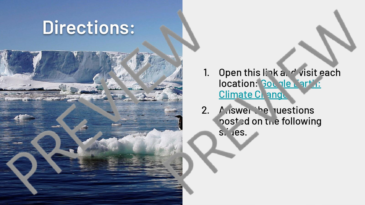 Climate Change: Google Earth Activity