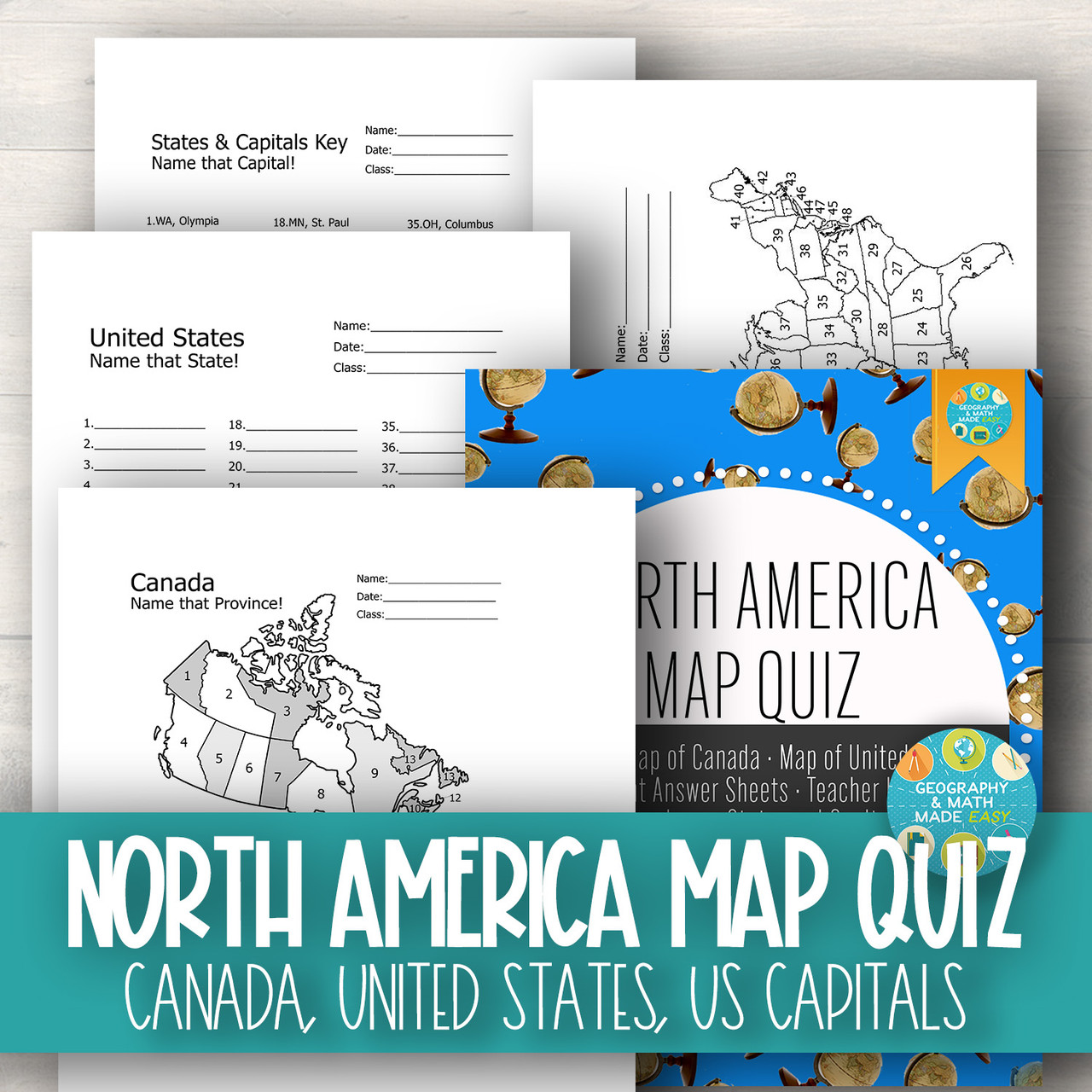 Us States Geography Map Quiz Geography & US History: North America Map