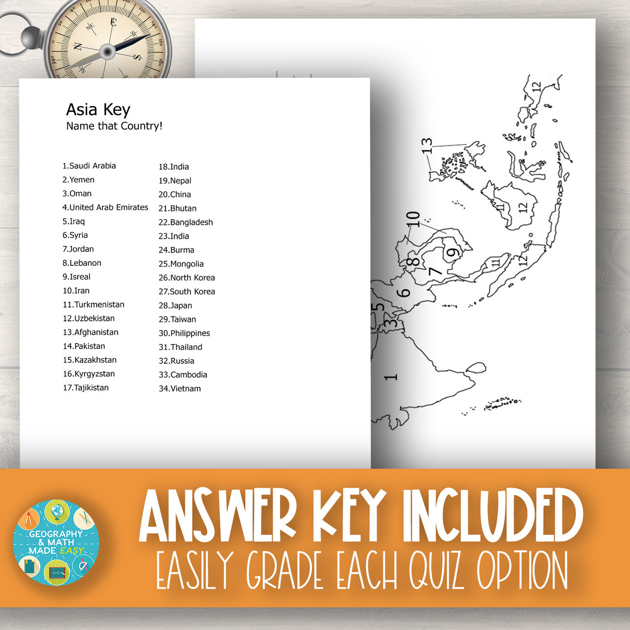 Geography, World History & Asia Studies: Asia Map Quizzes / Quiz