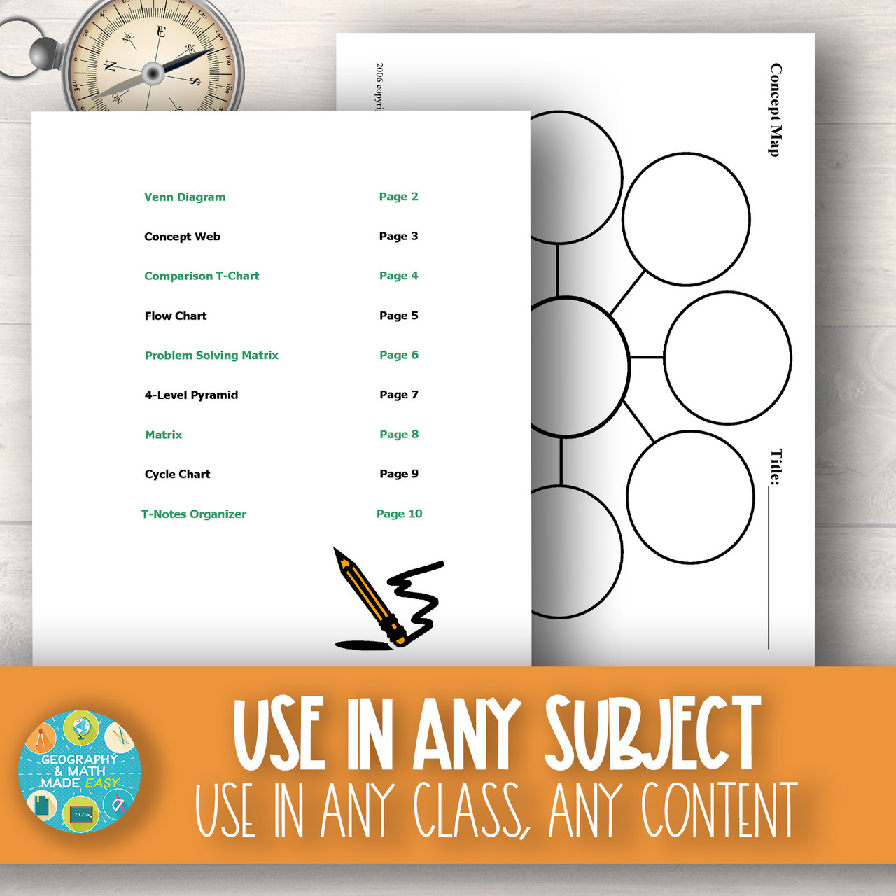 Geography & Social Studies Printable Graphic Organizers