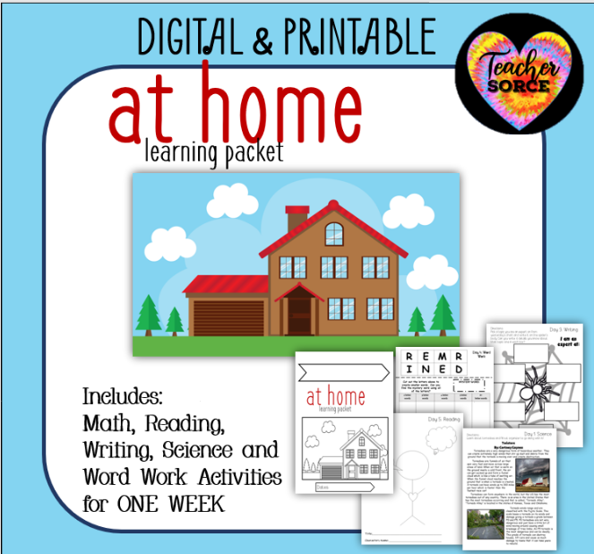 3rd Grade At Home Learning Packet Week Of Quarantine Homework - Amped ...