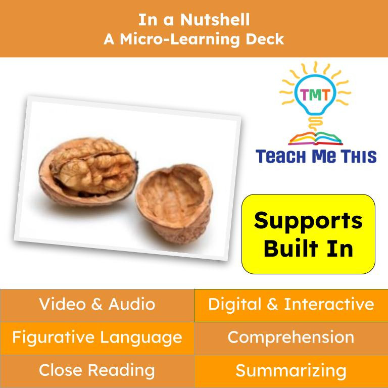 In A Nutshell Figurative Language Reading Passage and Activities