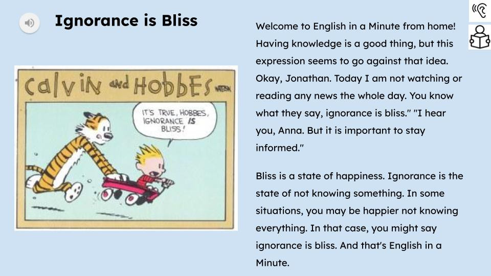 Ignorance Is Bliss Figurative Language Reading Passage and Activities