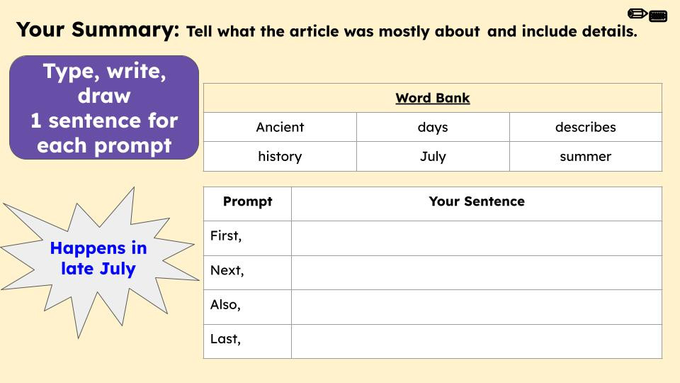 Dog Days of Summer Figurative Language Reading Passage and Activities