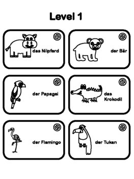 German Zoo Taboo Game