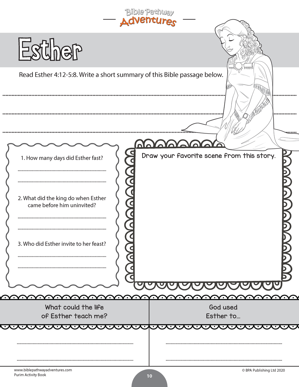 Purim Coloring and Activity Book