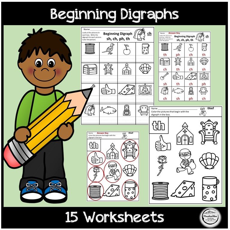 Beginning Digraph Worksheets