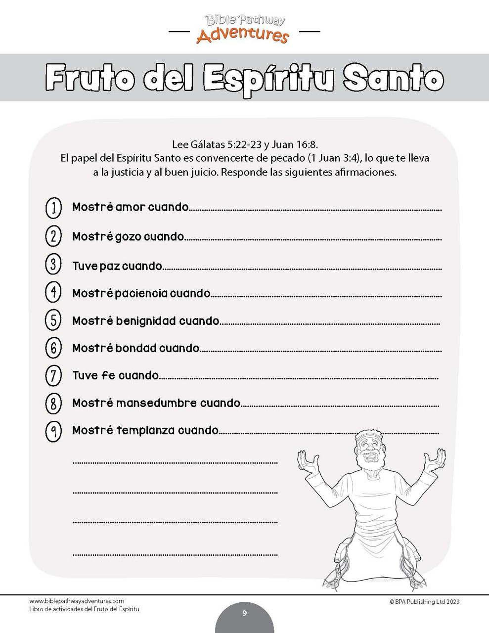 Libro de actividades del Fruto del Espíritu