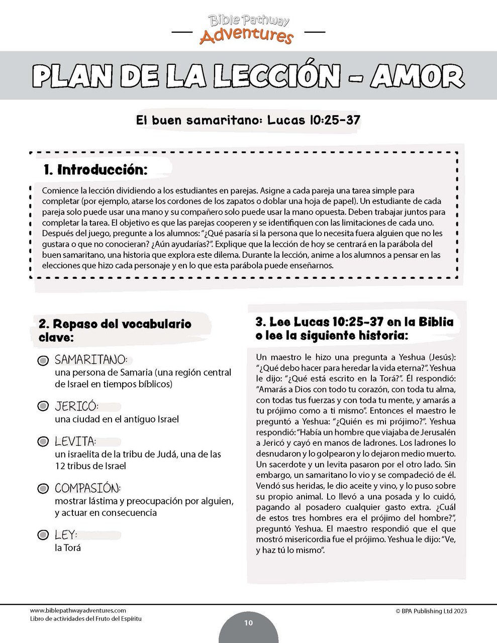 Libro de actividades del Fruto del Espíritu