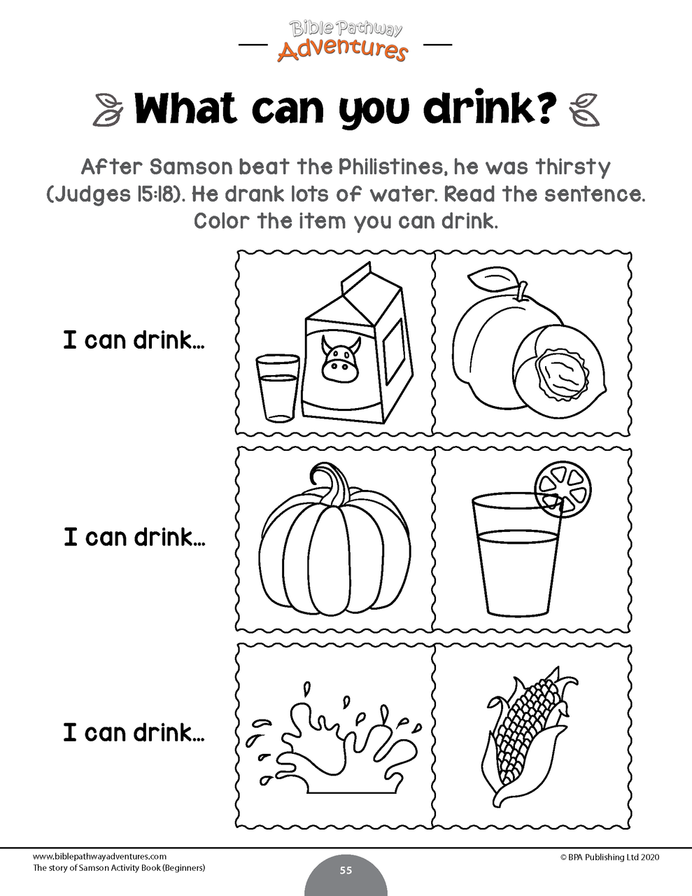 The story of Samson Activity Book for Beginners