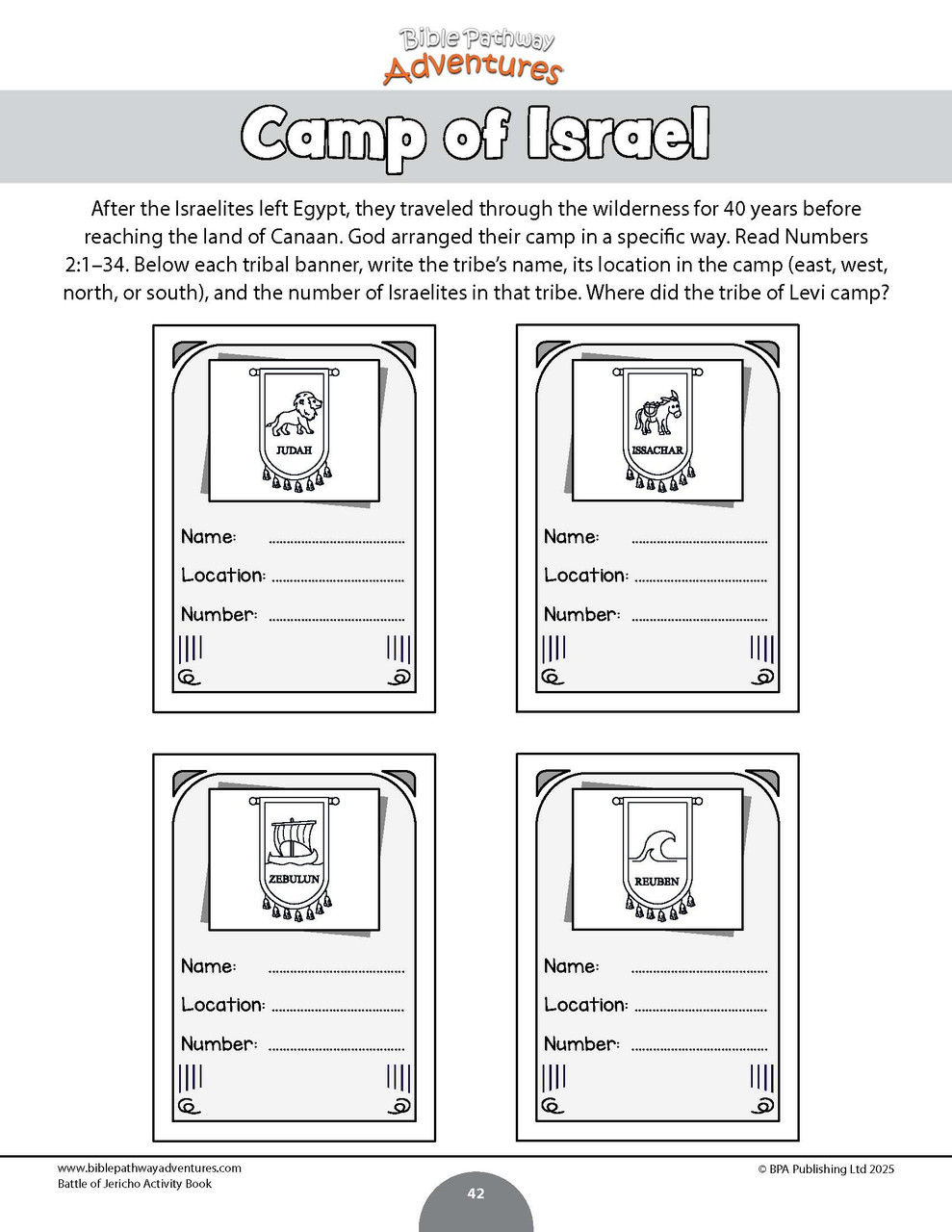 Jericho Printable Sheets