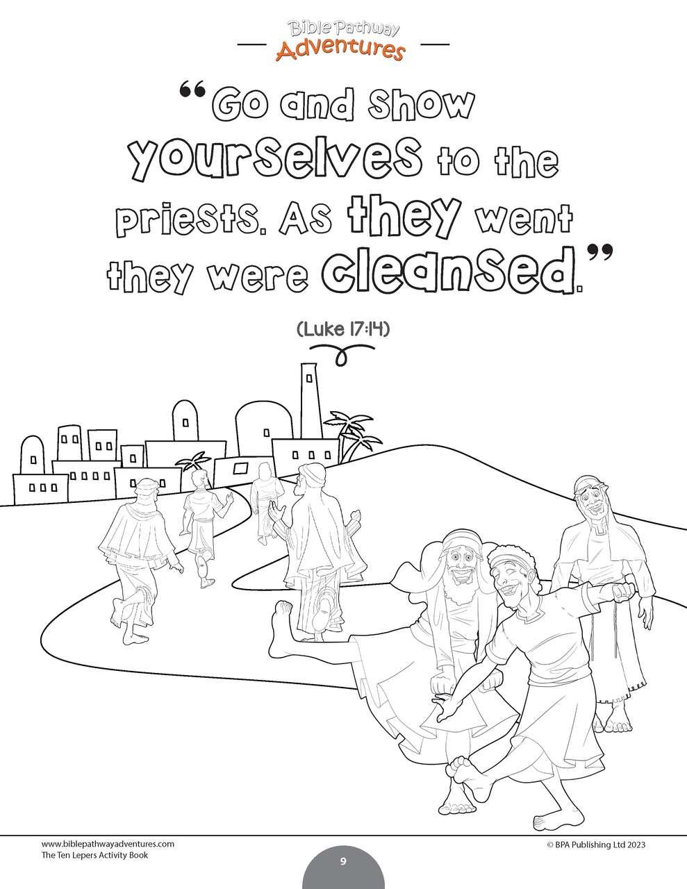 Miracles of the Bible: Ten Lepers workbook