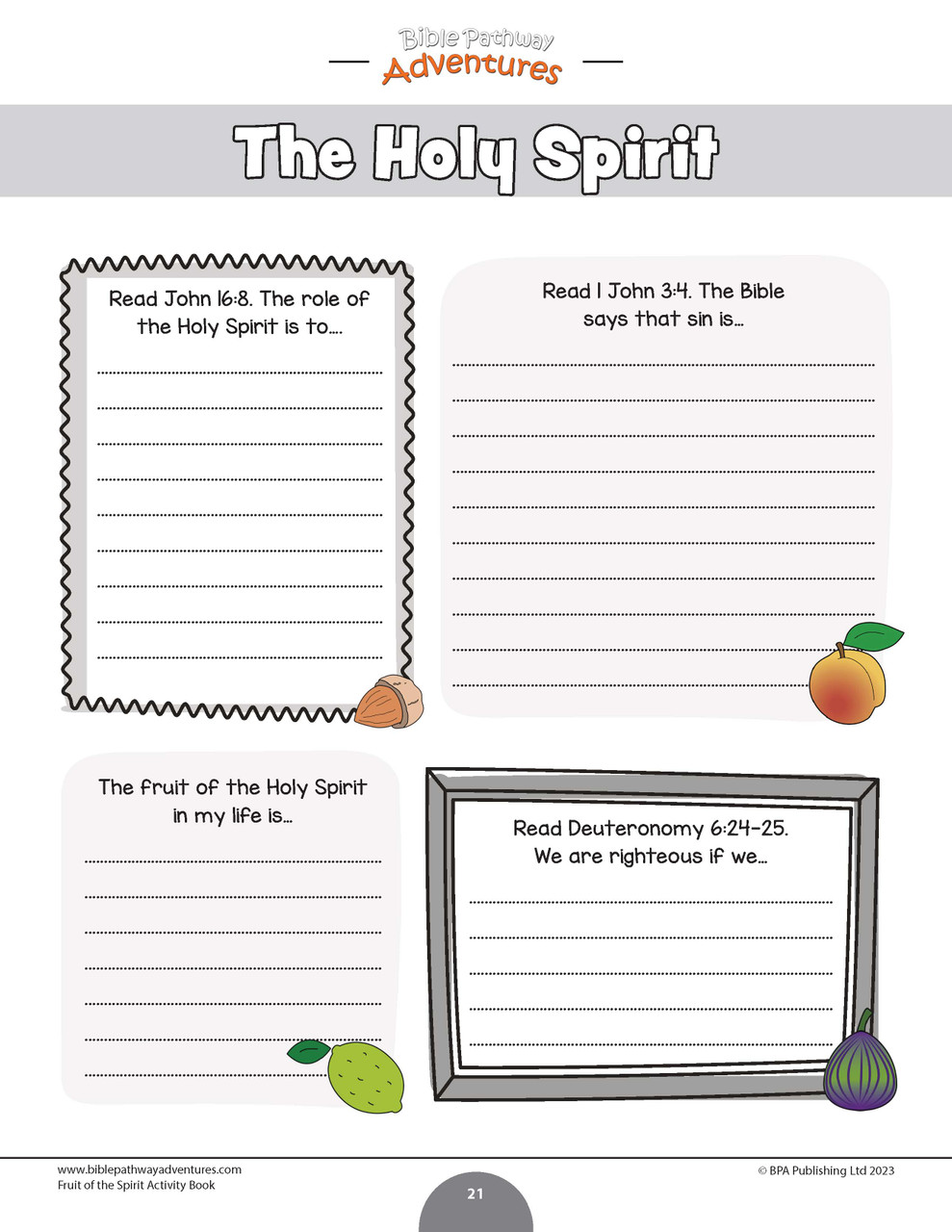 Love: Fruit of the Spirit Activity Book