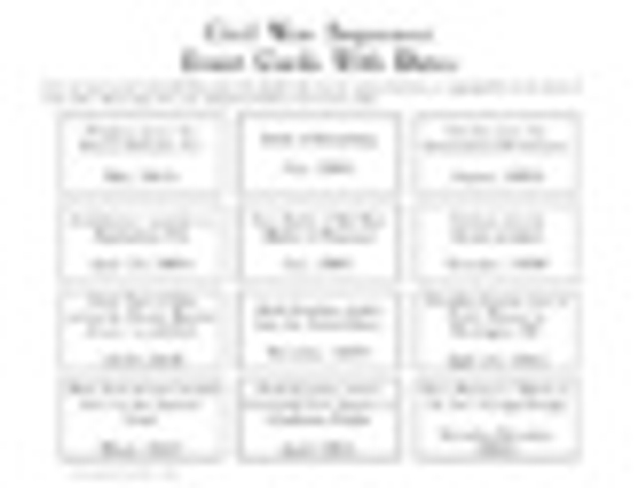 American History Civil War Timeline Activity