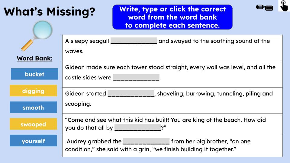 Day at the Beach Read Aloud Activities