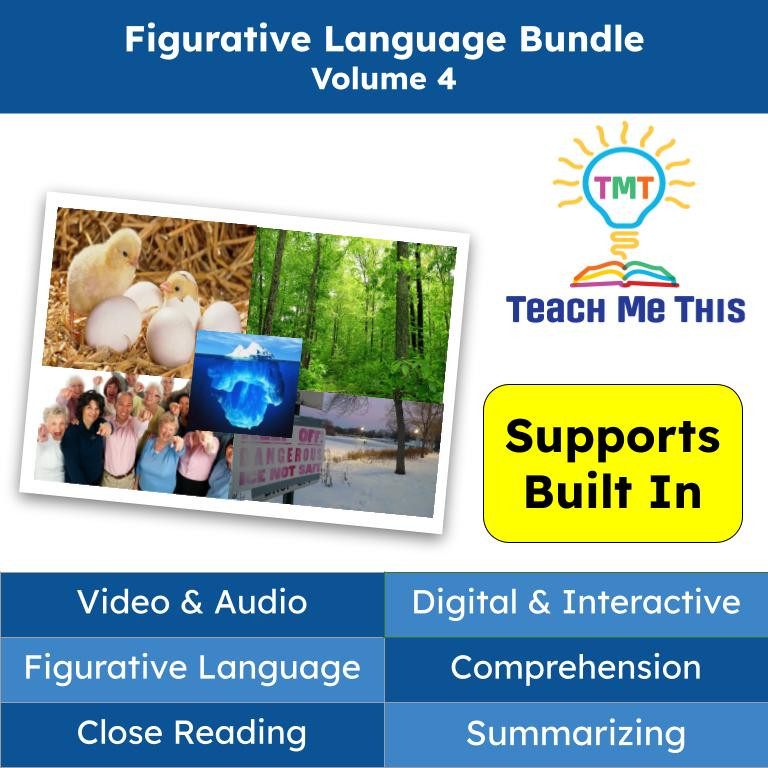 Figurative Language Reading Passages and Activities BUNDLE Volume 4