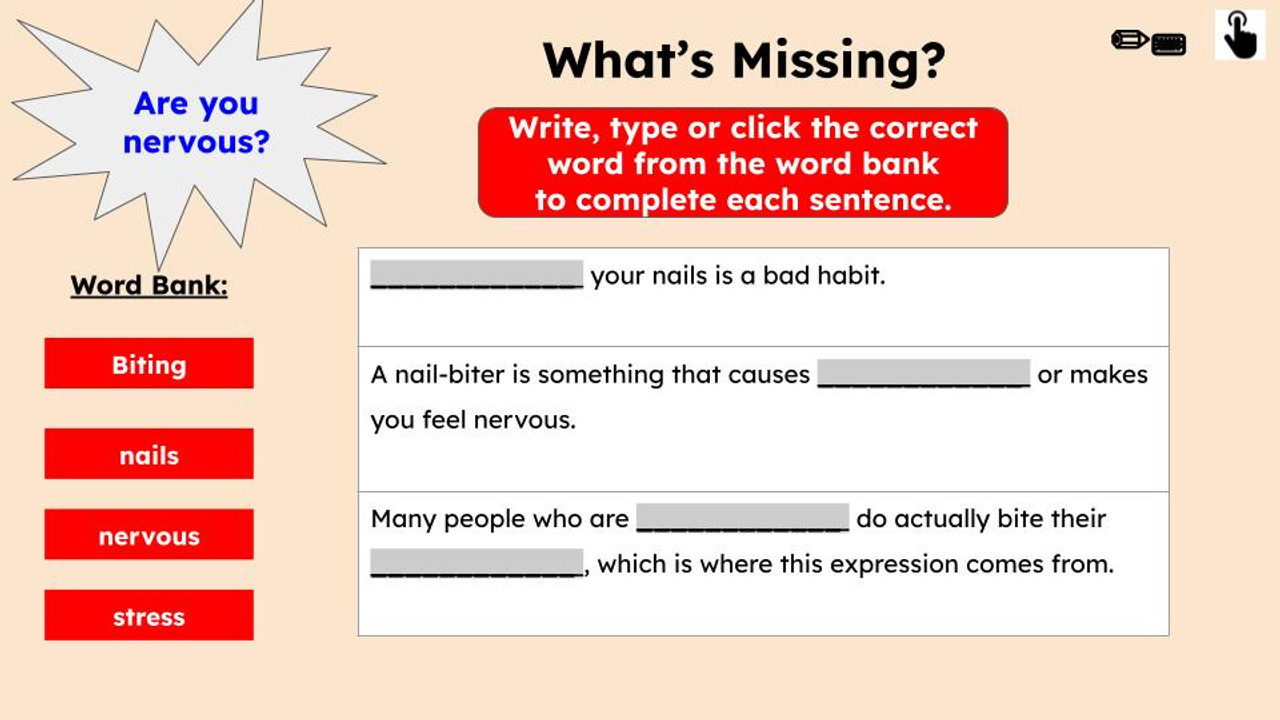 Nail Biter Figurative Language Reading Passage and Activities