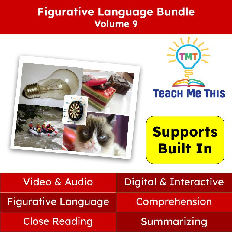 Figurative Language Reading Passages and Activities BUNDLE Volume 9
