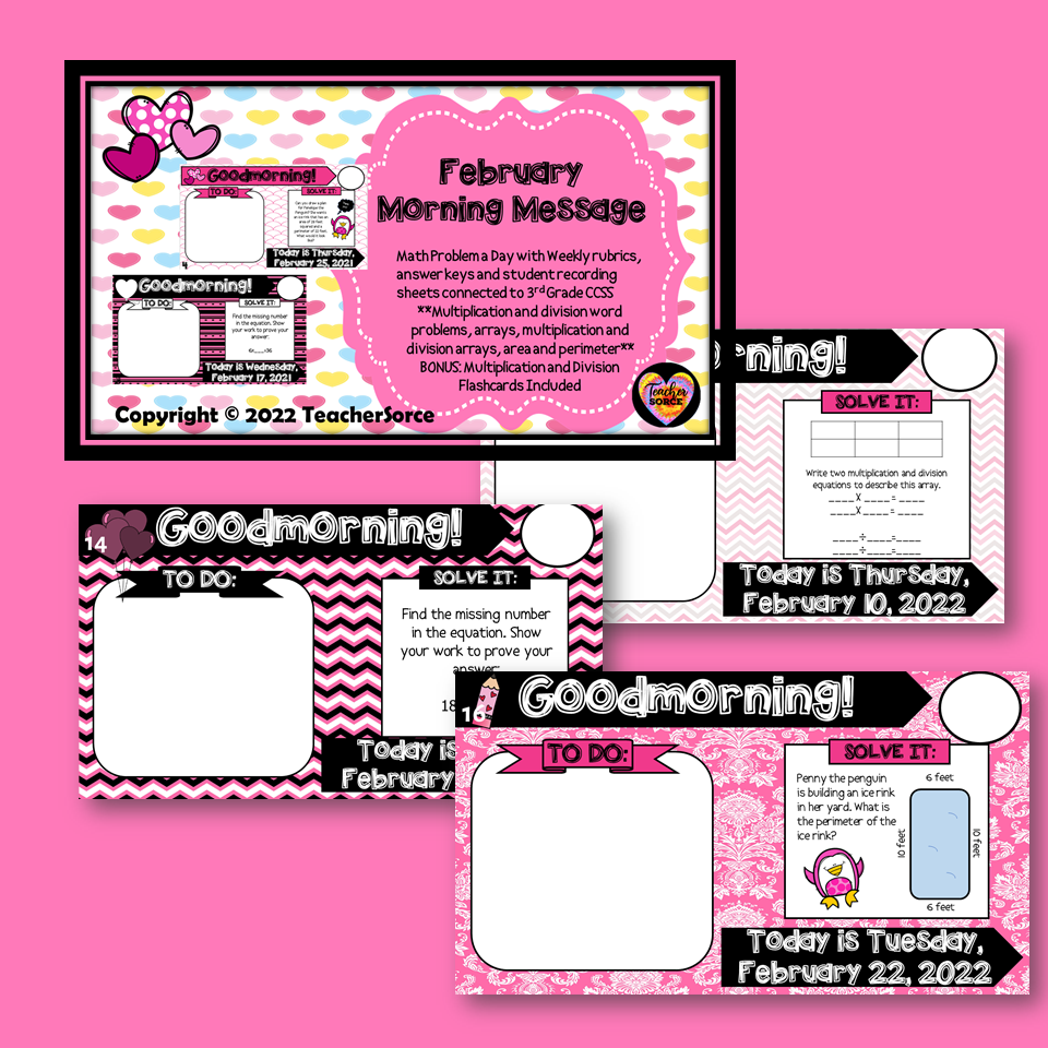 February Third Grade Bundle of Activities