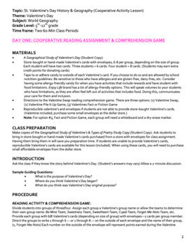 GEOGRAPHY: ST. VALENTINE'S DAY (GROUP READING & COMPREHENSION GAME).
