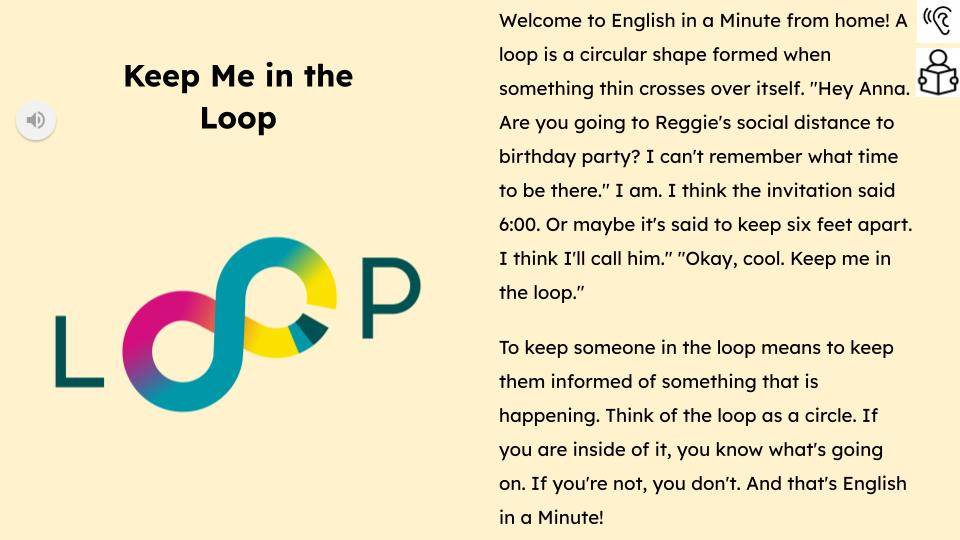 Keep Me in the Loop Figurative Language Reading Passage and Activities