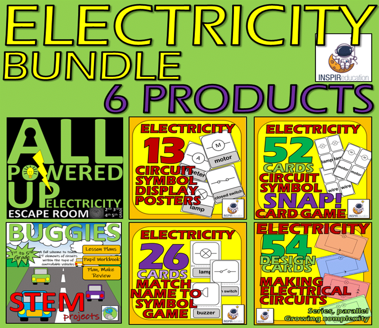 Electricity Bundle: Escape Room, STEM Challenge, Component Posters ...