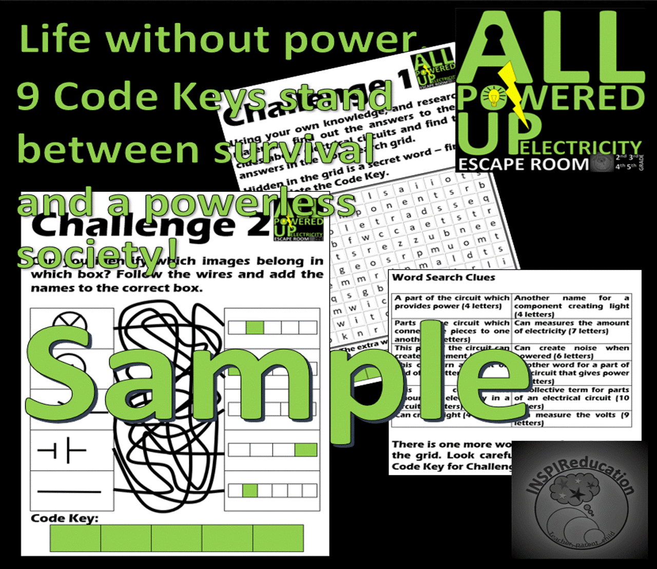 Electricity Bundle: Escape Room, STEM Challenge, Component Posters ...
