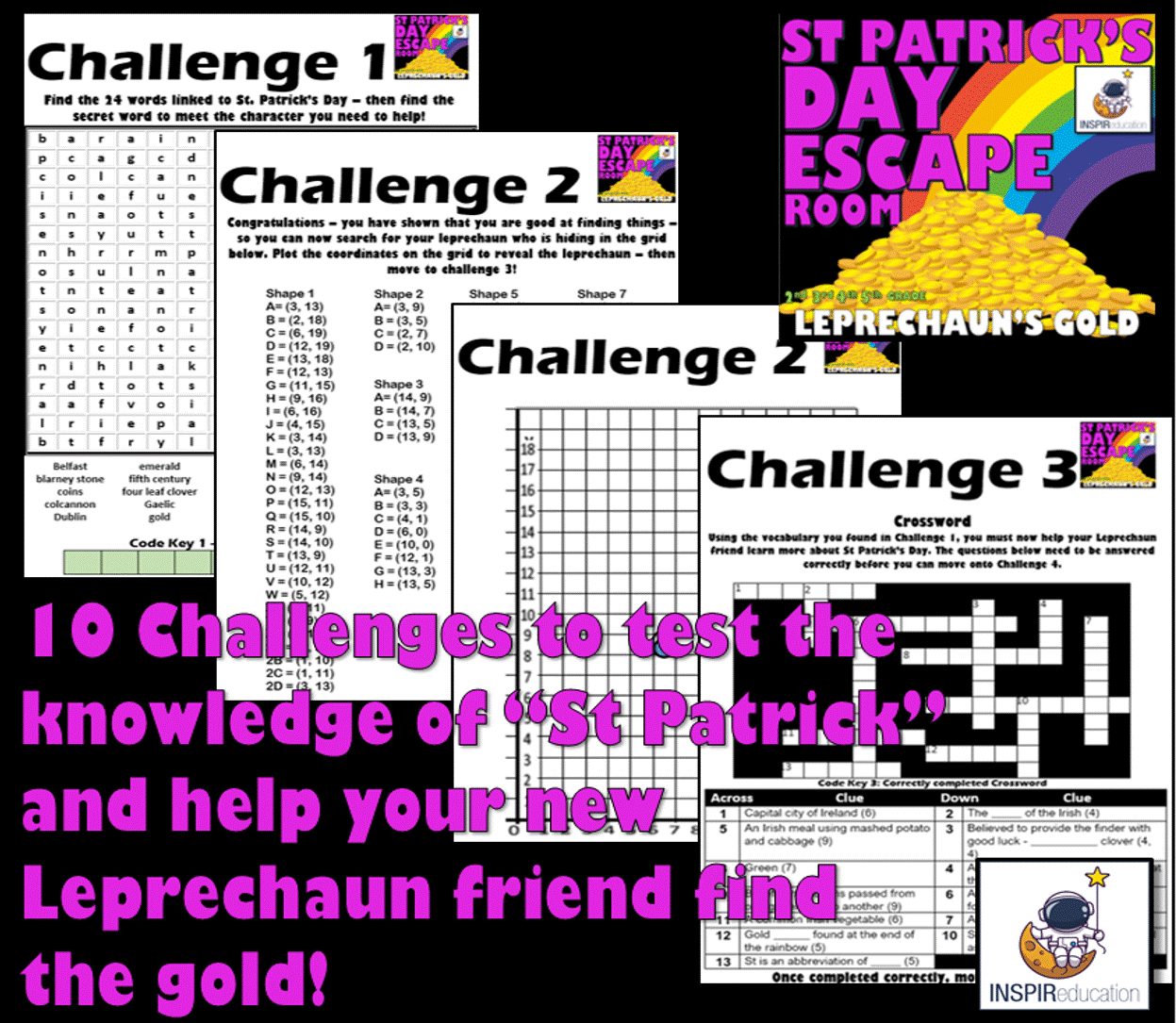 St Patrick's Day: ESCAPE ROOM - 10 Challenges, Answer Key, All ...