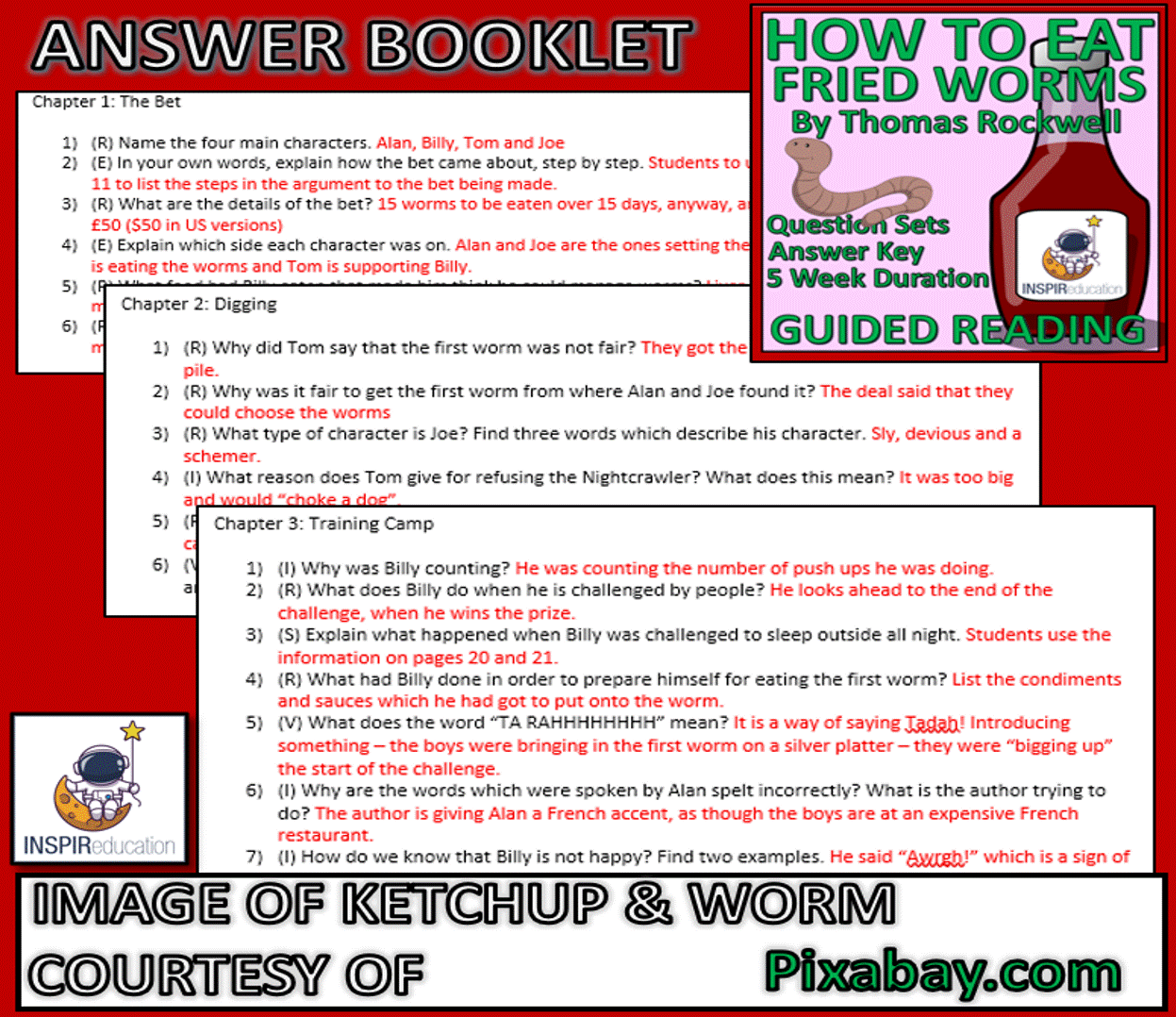 GUIDED READING: How to Eat Fried Worms by Thomas Rockwell - Reading ...