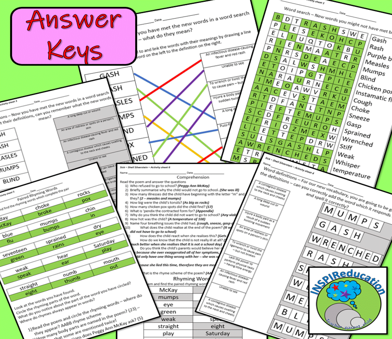 GUIDED READING BUNDLE: POETRY - Shell Silverstein (3 poems, question ...