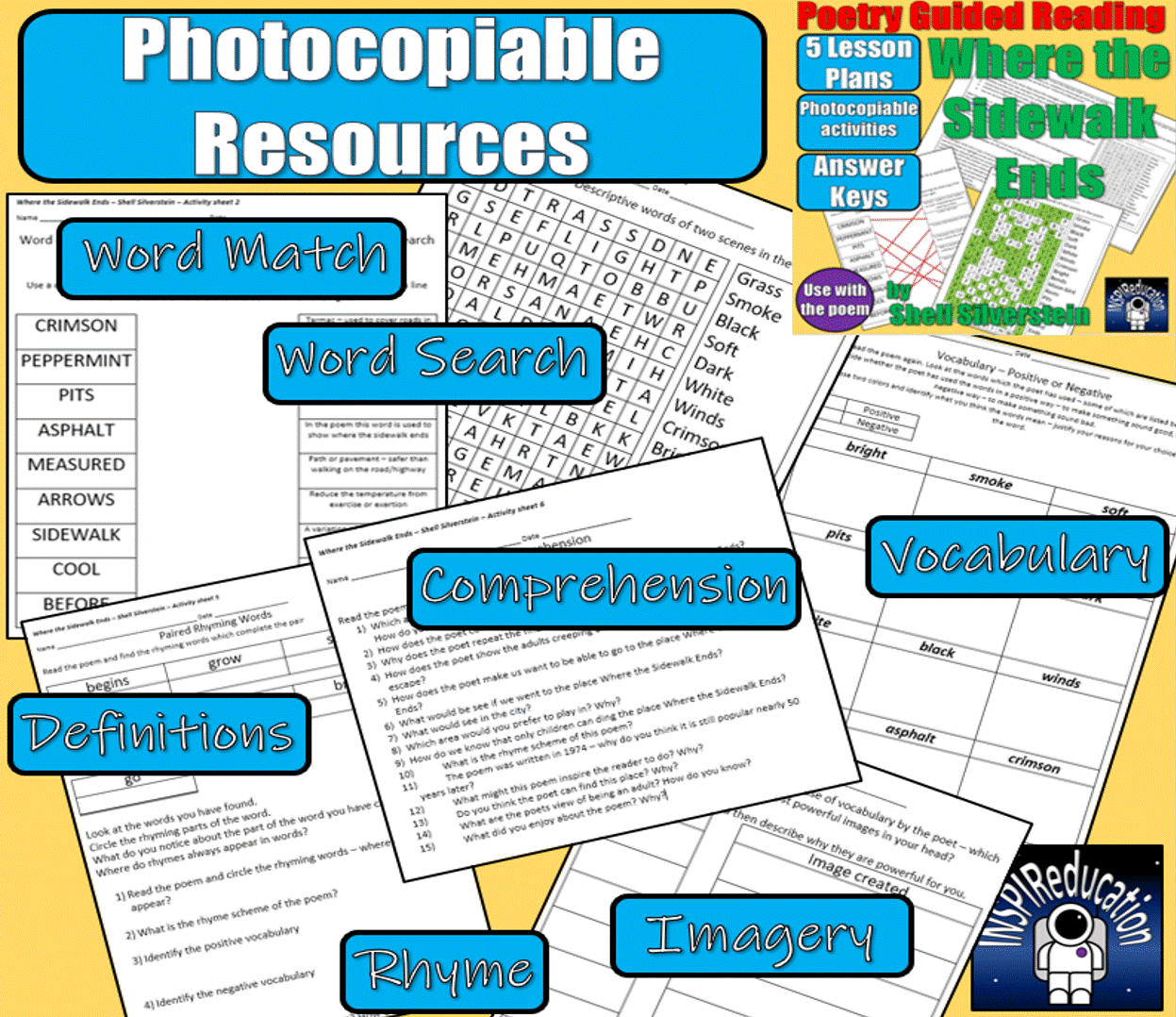 Guided Reading Poetry Bundle: Shell Silverstein (Vol. 2) Question Sets ...