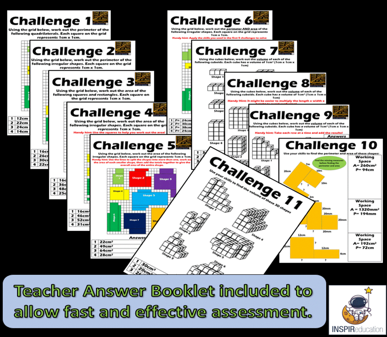 ESCAPE ROOM: MATH Perimeter, Area and Volume - Simple and Compound ...
