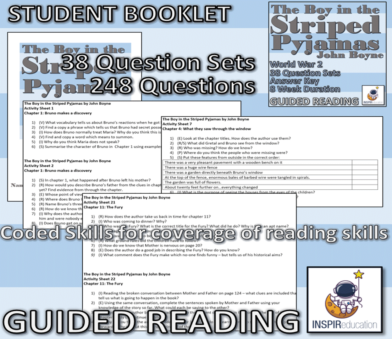 GUIDED READING: The Boy in the Striped Pajamas - Question Sets and ...